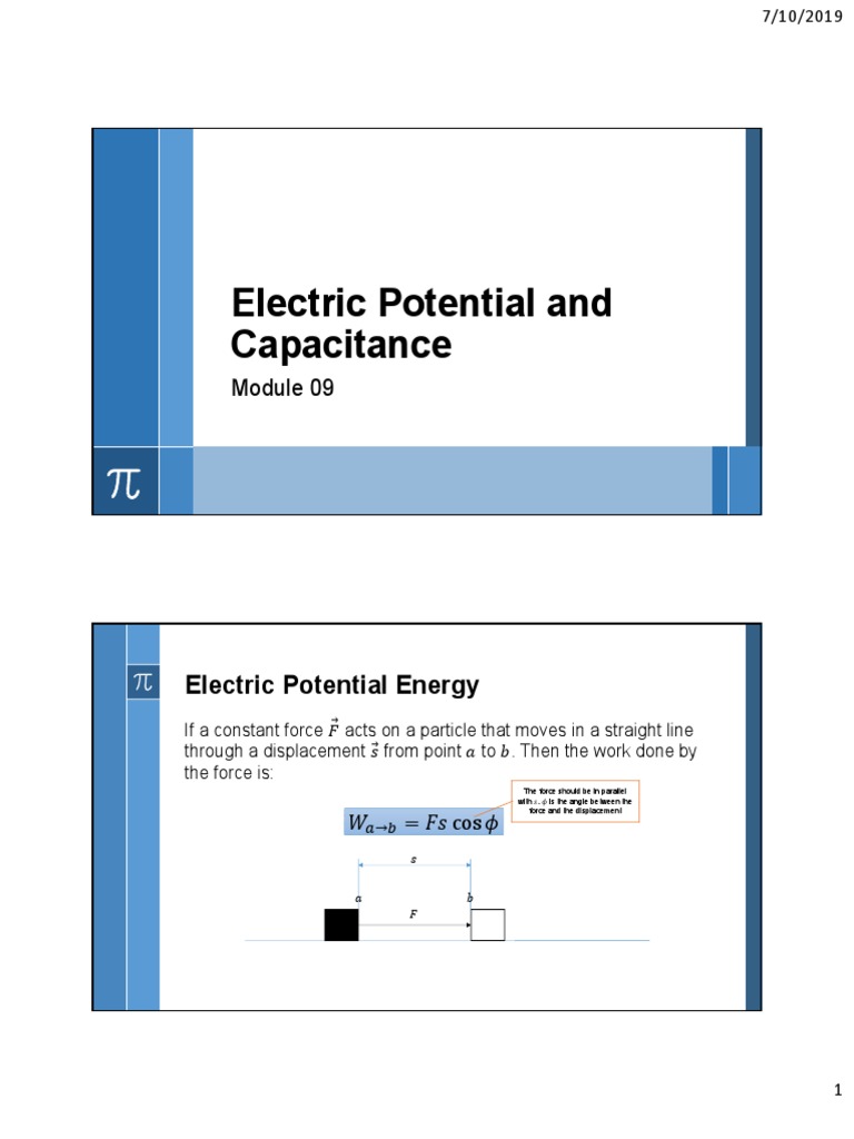 Electric Potential and Capacitance | PDF | Capacitor | Capacitance