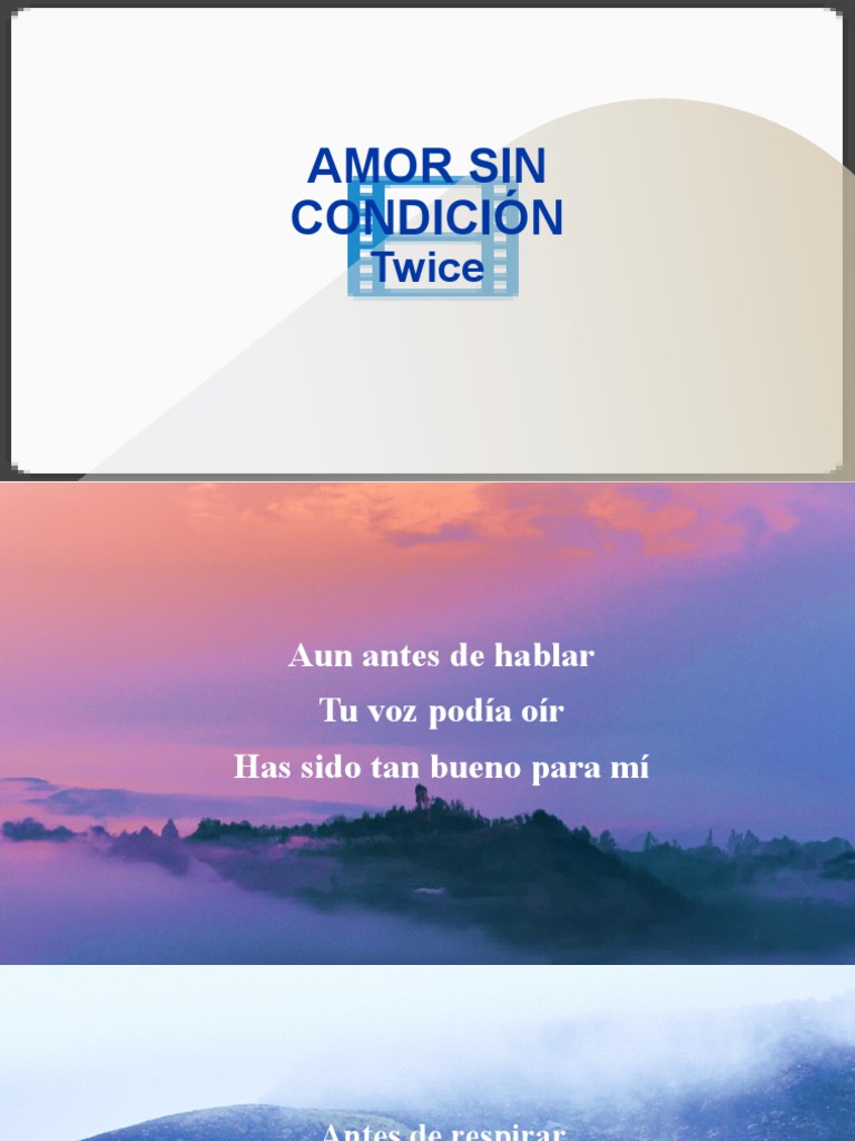 AMOR SIN CONDICIÓN - TWICE | PDF