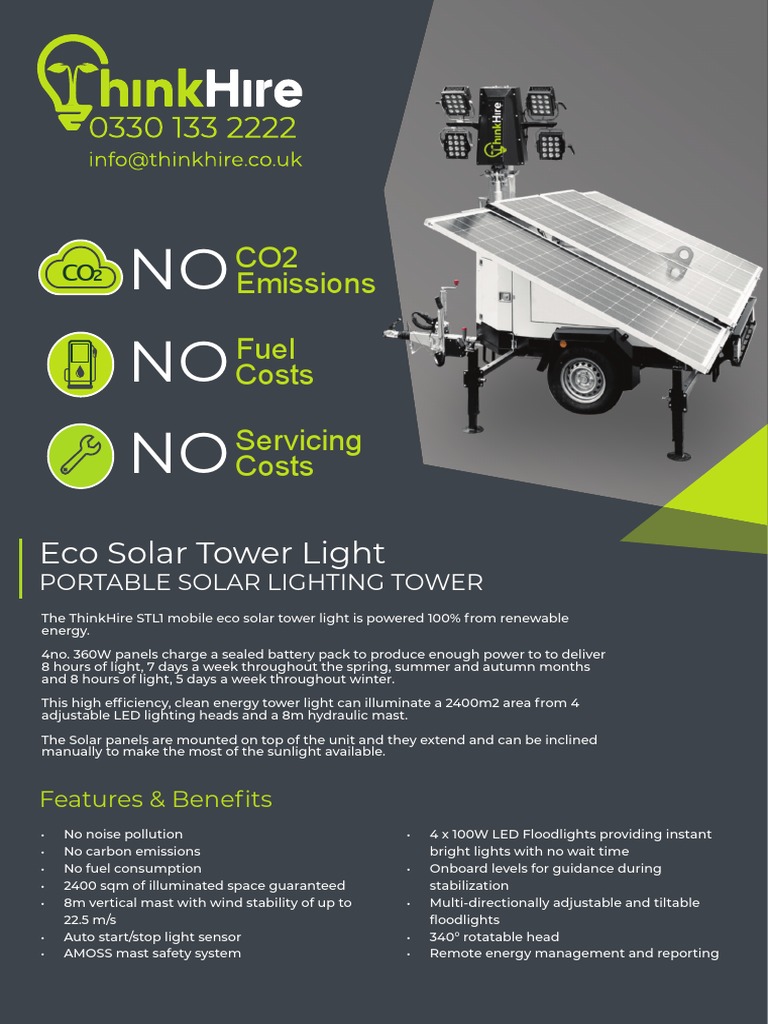 Eco Solar Tower Light | PDF | Lighting | Photovoltaics