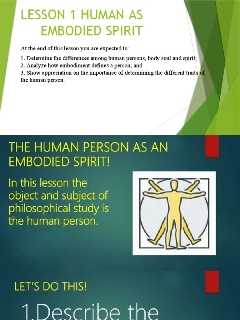 The Human Person As Human Spirit | Download Free PDF | Human | Embodied ...
