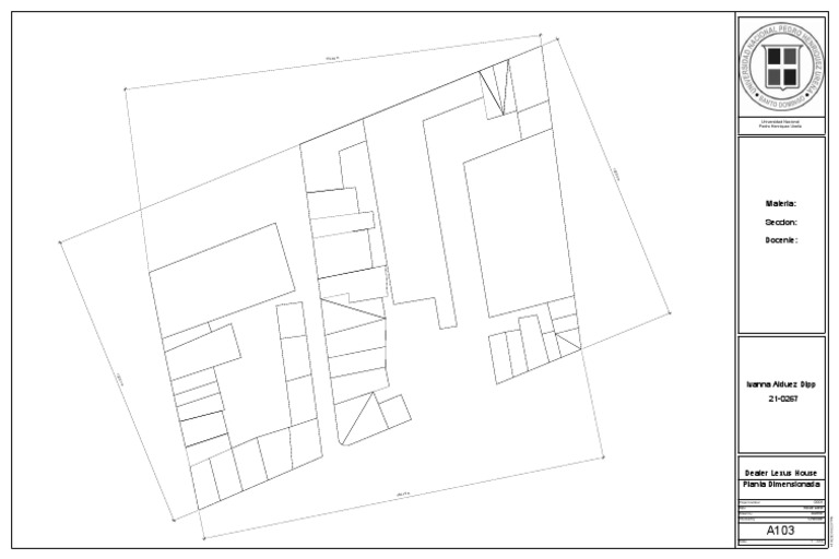 A103 Planta Dimensionada Plan | PDF