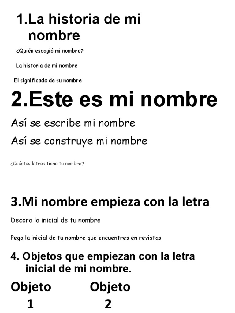 1.la Historia de Mi Nombre | PDF