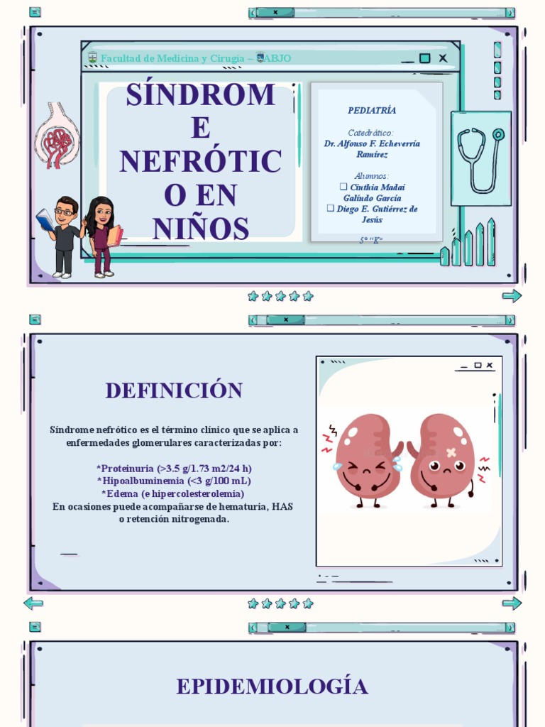 Síndrom E Nefrótic OEN Niños: Facultad de Medicina y Cirugía - UABJO | PDF | Edema ...