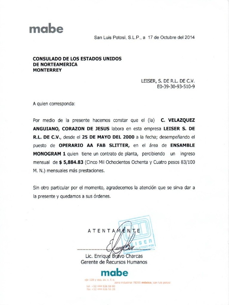 Carta Mabe | PDF