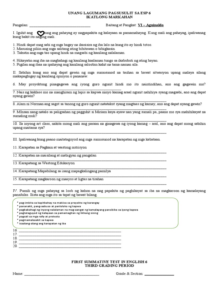 1st Summative Test Q3 Pdf