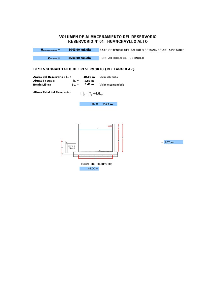 Diseño Reservorio-Huanchayllo | PDF | Ingeniería mecánica | Ingeniería ...
