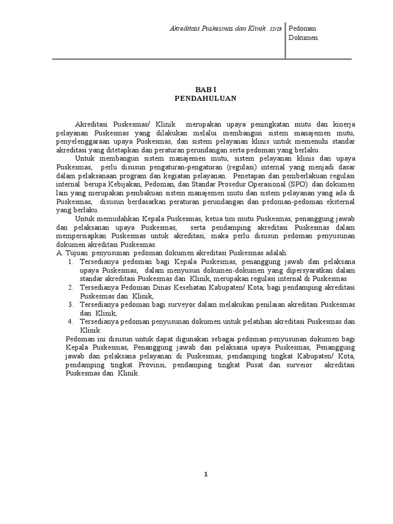 Pedoman Penyusunan Dokumen Akreditasi | PDF Pedoman Penyusunan Dokumen Akreditasi | PDF