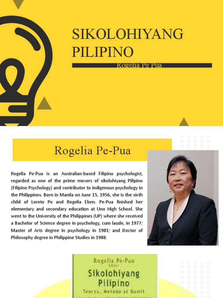Sikolohiyang Pilipino: Rogelia Pe Pua | PDF
