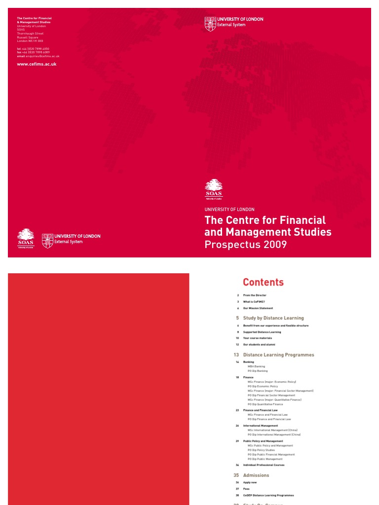 CeFiMS 2009 Prospectus Overview | PDF | Distance Education | Test ...