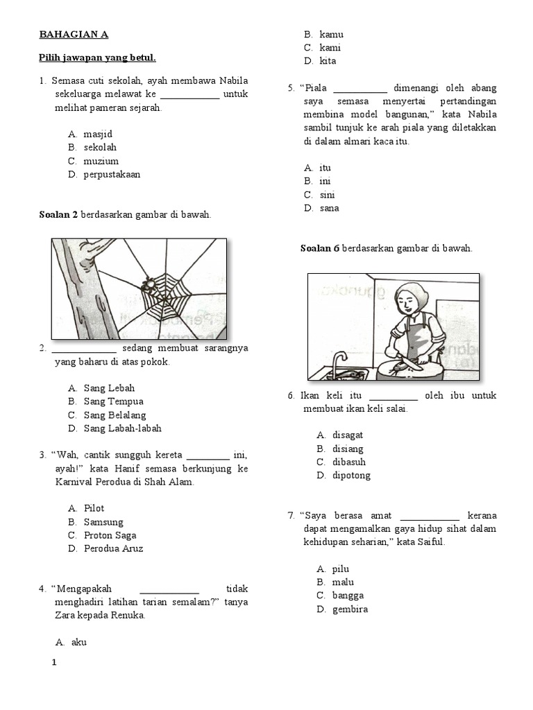 Exam BM Tahun 3 | PDF