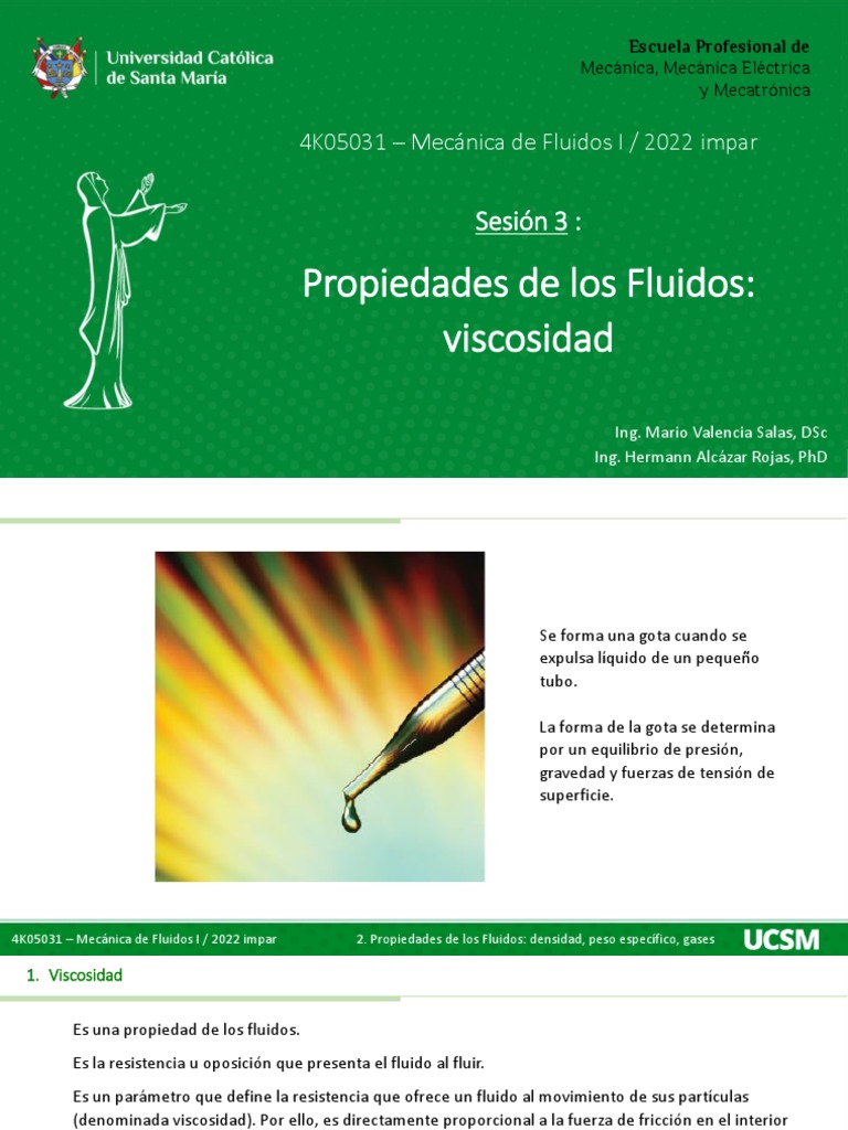 Propiedades de Los Fluidos - Viscosidad | PDF | Viscosidad | Mecánica de fluidos