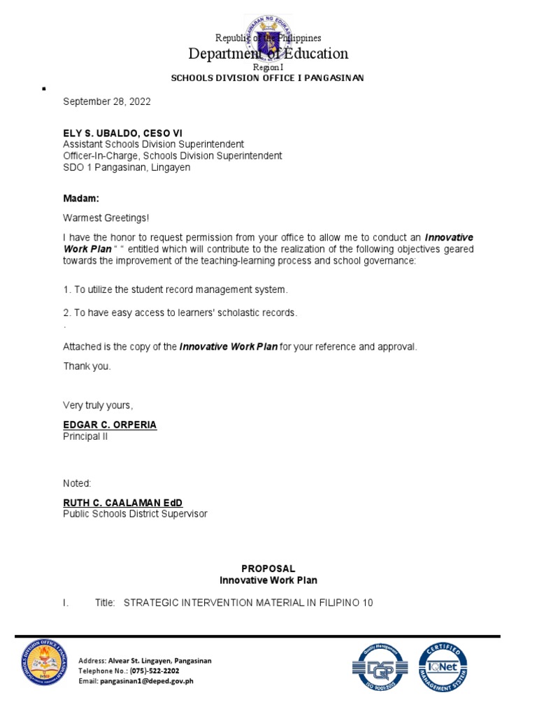 IWP Revised Templates | PDF