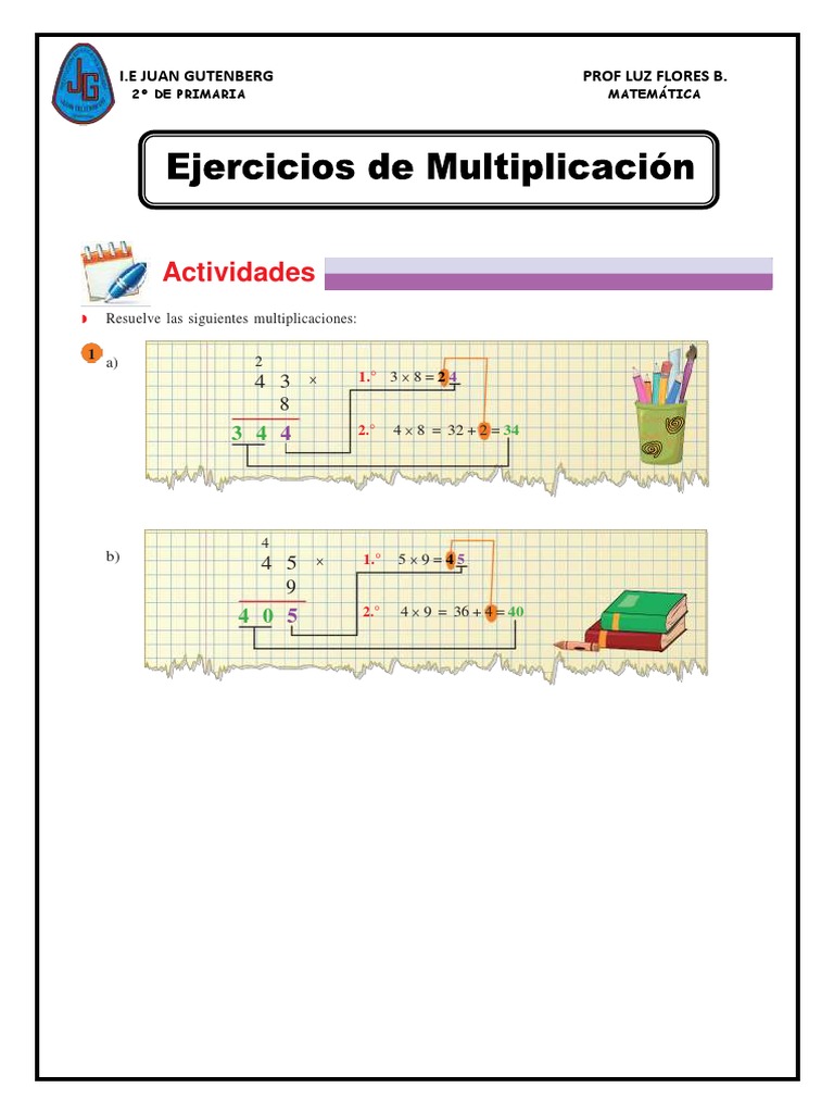 Multiplicación 2 de Primaria | PDF