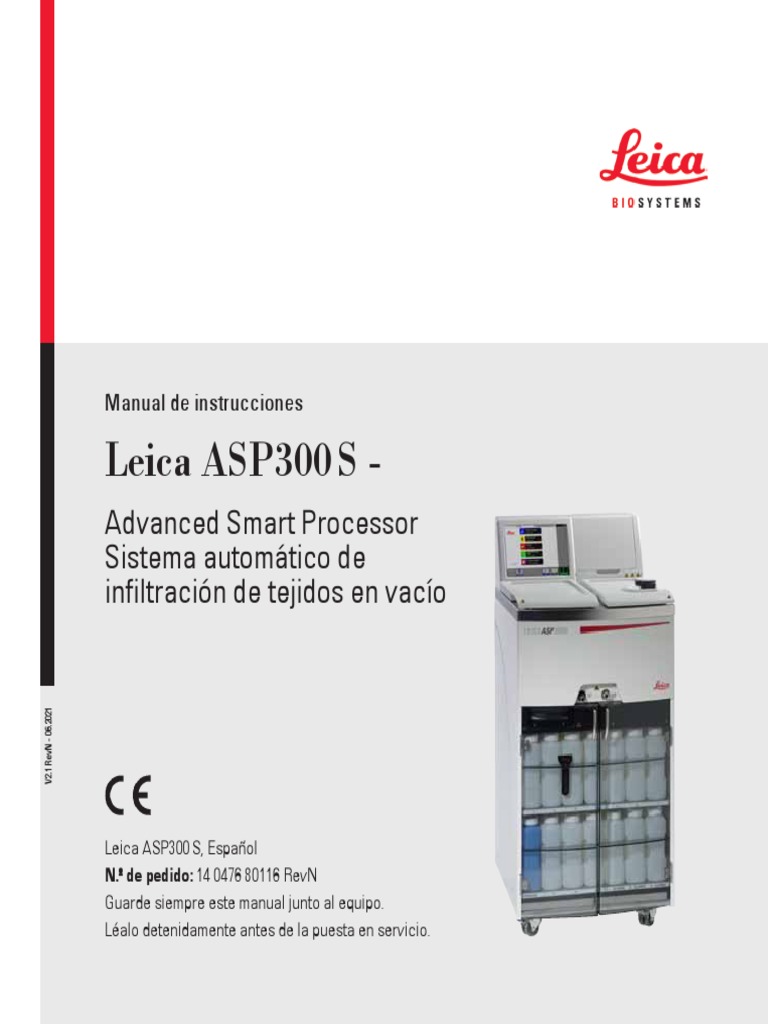 Manual de Procesador de Tejido Leica Asp300 | PDF | Fusible (Eléctrico ...