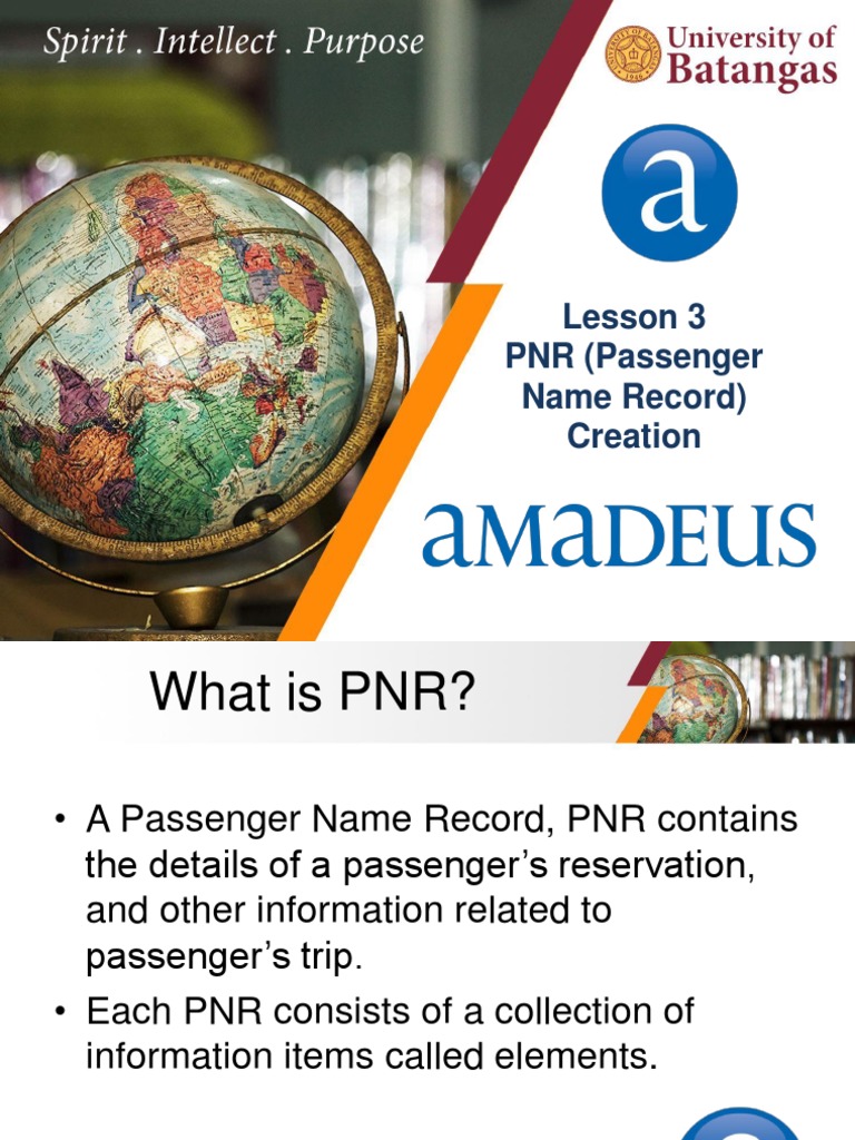 Lesson 3 PNR (Passenger Name Record) Creation | PDF | Civil Aviation ...