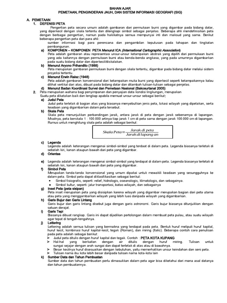 3.2 Bahan Ajar Pemetaan, PJ dan SIG | PDF