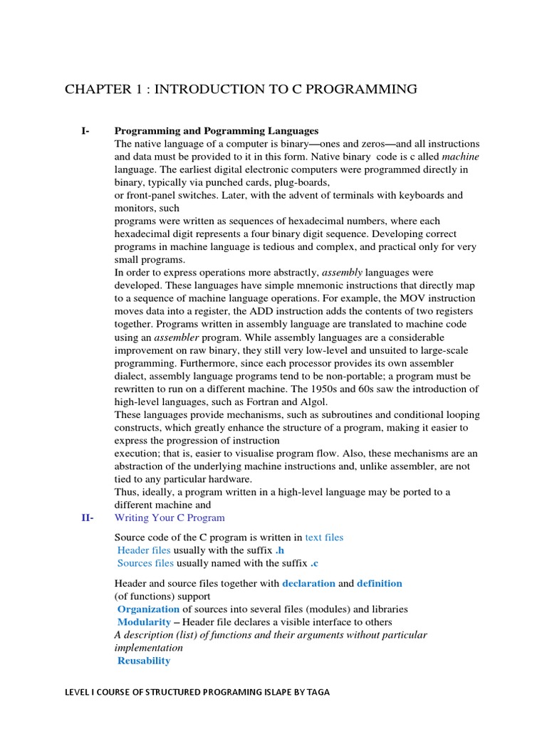 Introduction to C Programming Language Fundamentals | PDF | Assembly Language | Data Type
