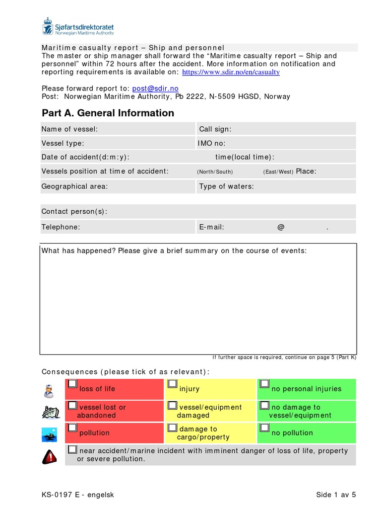 NIS Maritime Casualty Reporting | PDF | Ships | Shipping