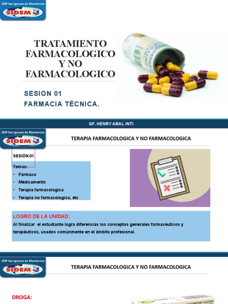 SESION 1 Tratamiento Farmacologico y No Farmacologico | PDF ... SESION 1 Tratamiento Farmacologico y No Farmacologico | PDF ...