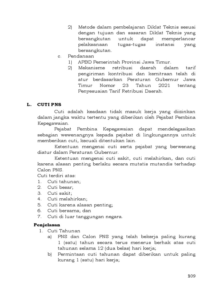 L. Cuti Pns | PDF
