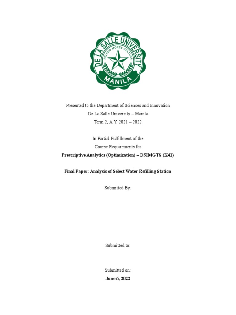 Prescriptive Analytics (Optimization) - DSIMGTS (K41) | PDF | Mathematical Optimization | Transport