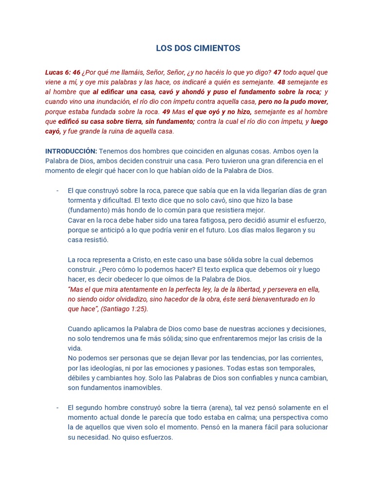 Los Dos Cimientos | PDF | Dios