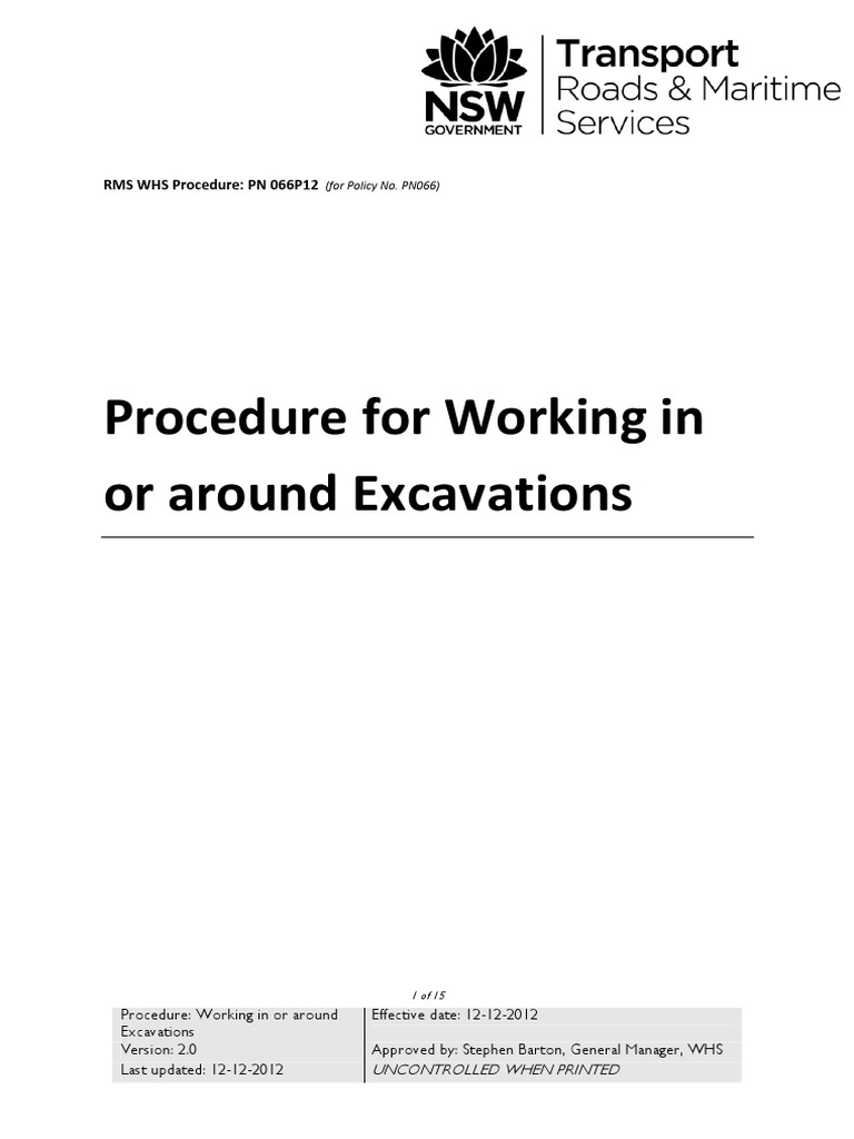 Working Around Excavation | PDF | Occupational Safety And Health | Risk