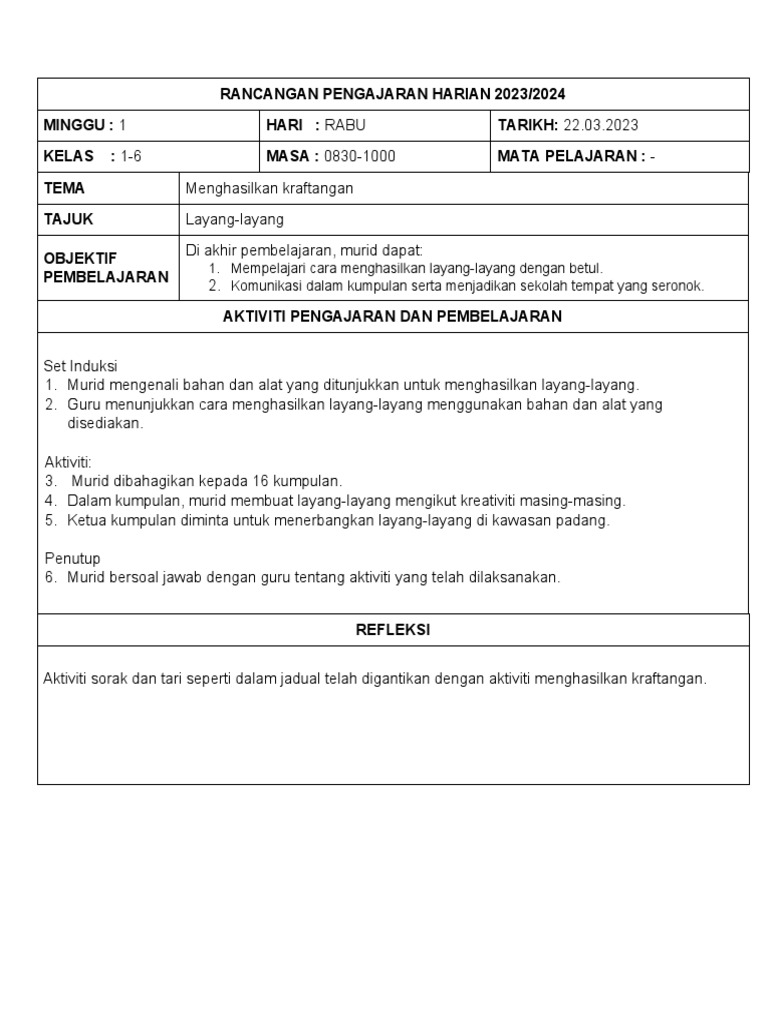 RPH Layang2 | PDF