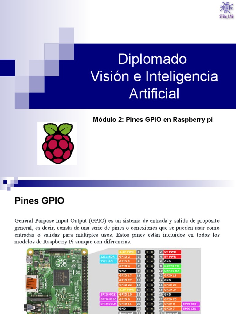 Diplomado Visión e Inteligencia Artificial: Módulo 2: Pines GPIO en ...