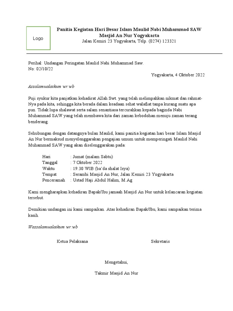 Undangan-Maulid-Nabi-doc | PDF