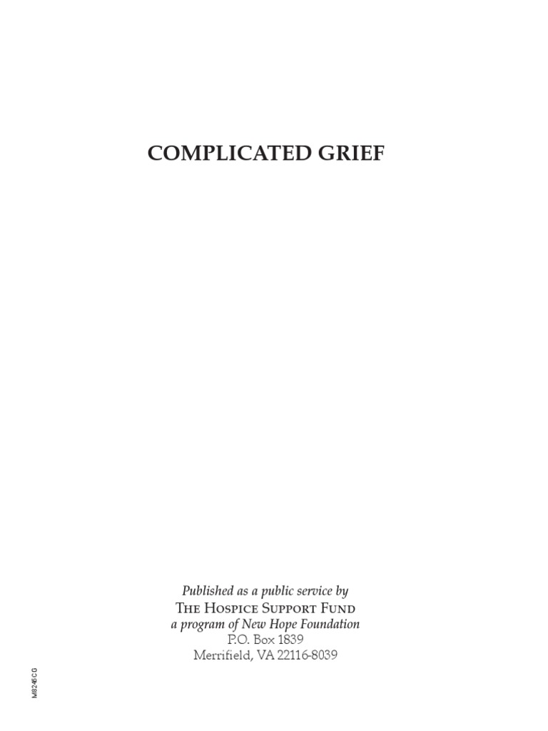 Complicated Grief Report | PDF | Grief | Psychotherapy