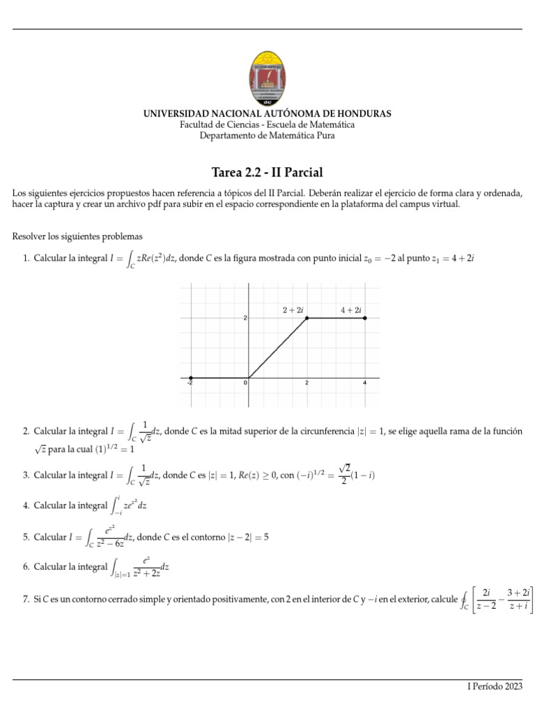 Ejercicios de Integrales Complejas UNAH | PDF | Matemáticas