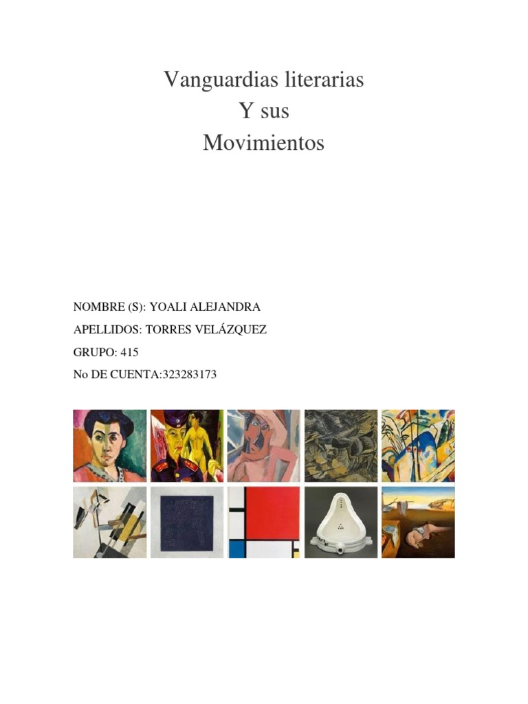 Monografia de Vanguardias Literarias | PDF | Vanguardia | Surrealismo