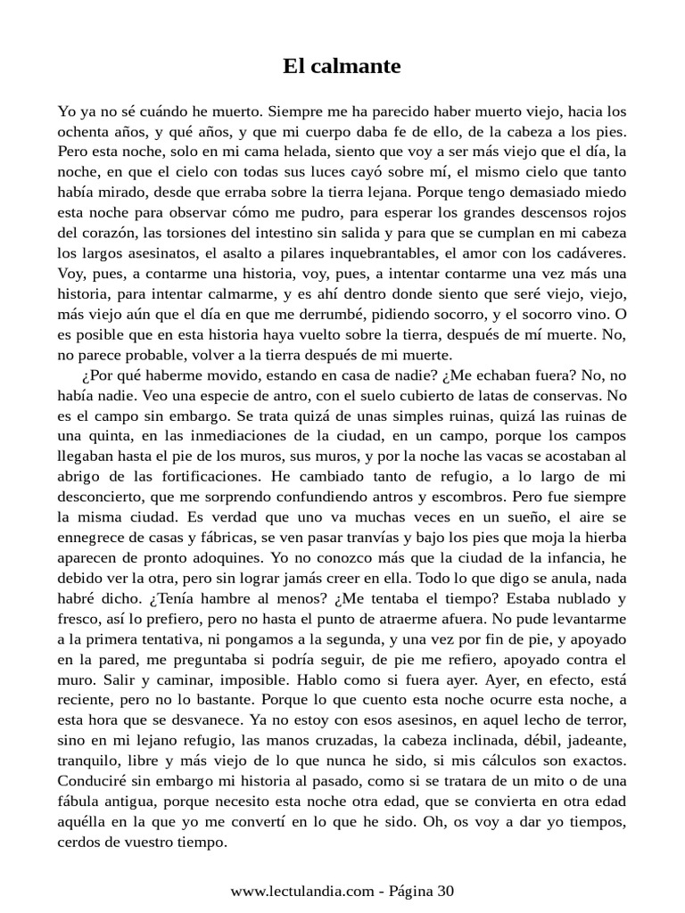 El Calmante - Beckett | PDF
