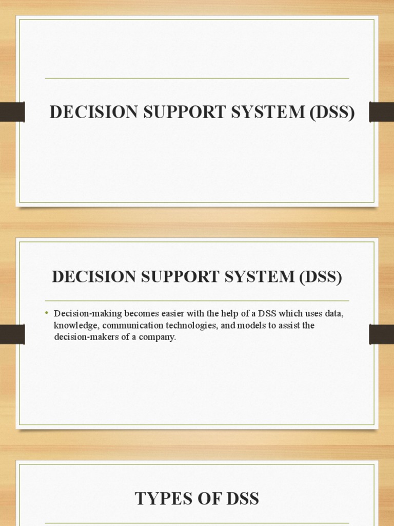 Decision Support System | PDF | Decision Support System | System