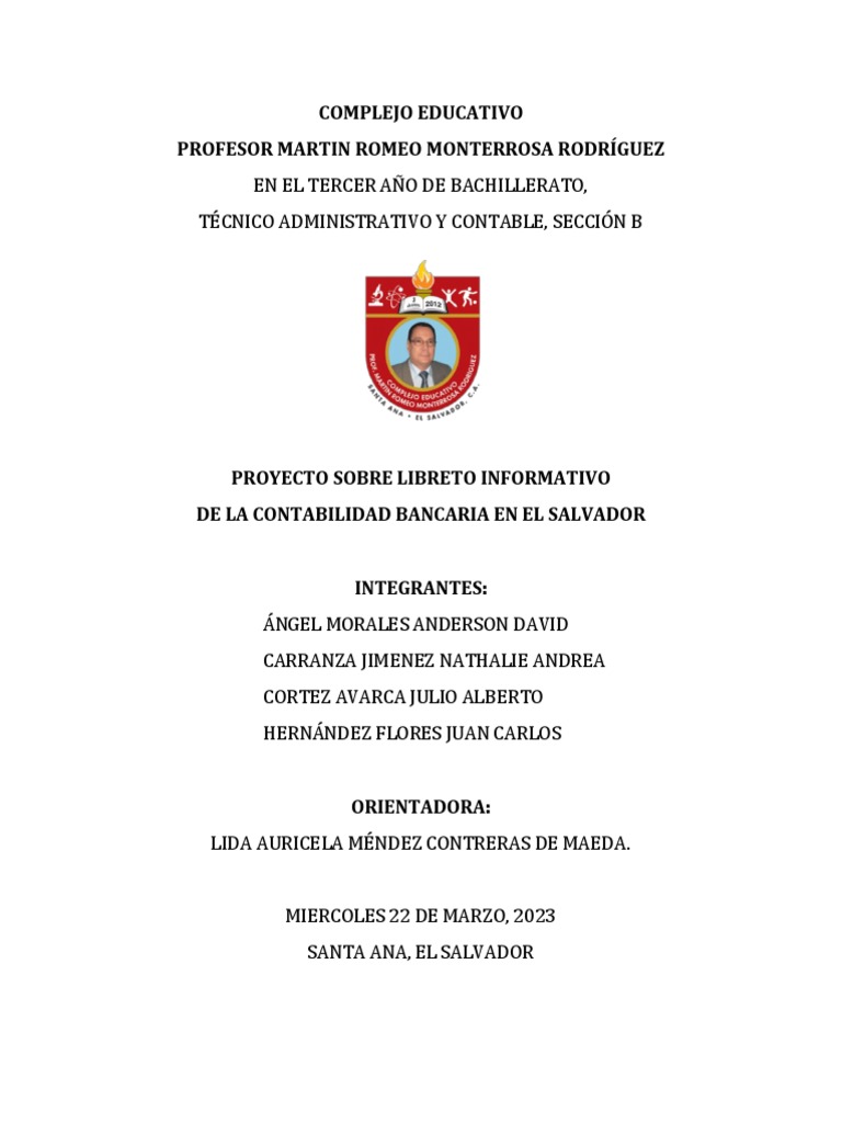La Contabilidad Bancaria en El Salvador | PDF | Bancos | Contabilidad