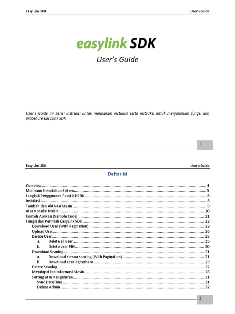 EasyLink SDK User Guide | PDF