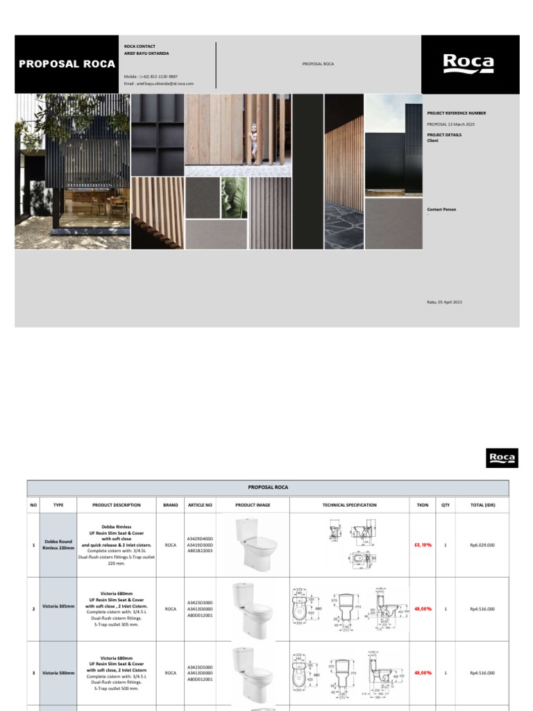 Referensi Product Roca | PDF | Shower | Tap (Valve)