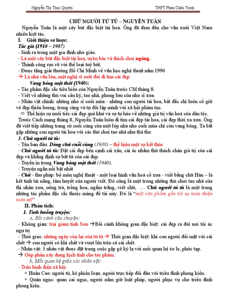 Nguyen Tuan Chu Nguoi Tu Tu | PDF