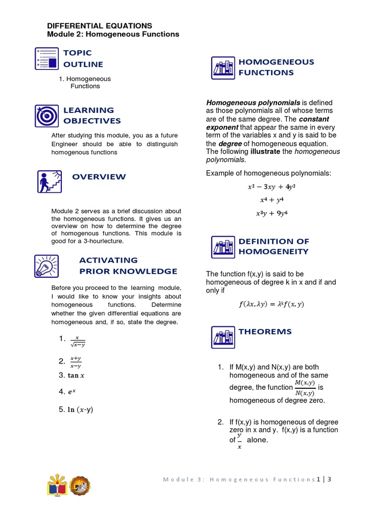 Engineering Homogeneous Functions | PDF | Polynomial | Equations