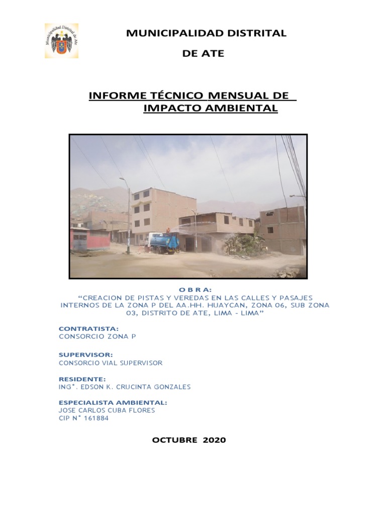 Informe Impacto Ambiental | PDF | Residuos | Entorno natural