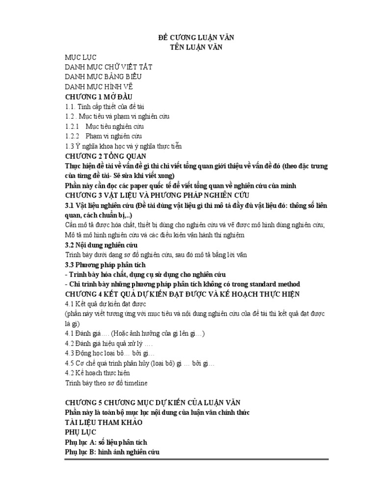 Outline de Cuong KLTN | PDF