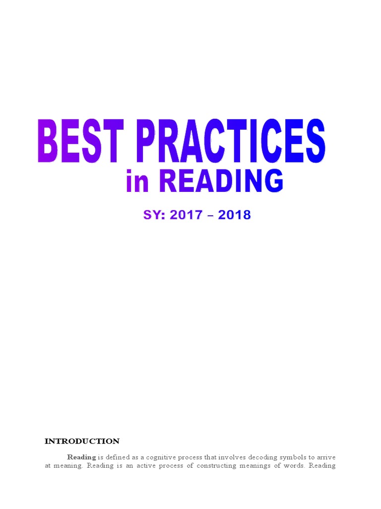 Best Practices Reading | PDF | Writing | Cognition