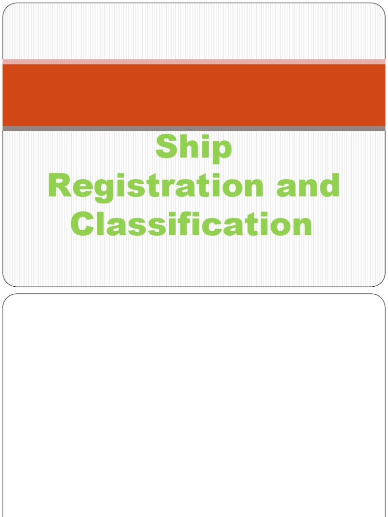 Ship Registration | PDF | Taxes | Shipping
