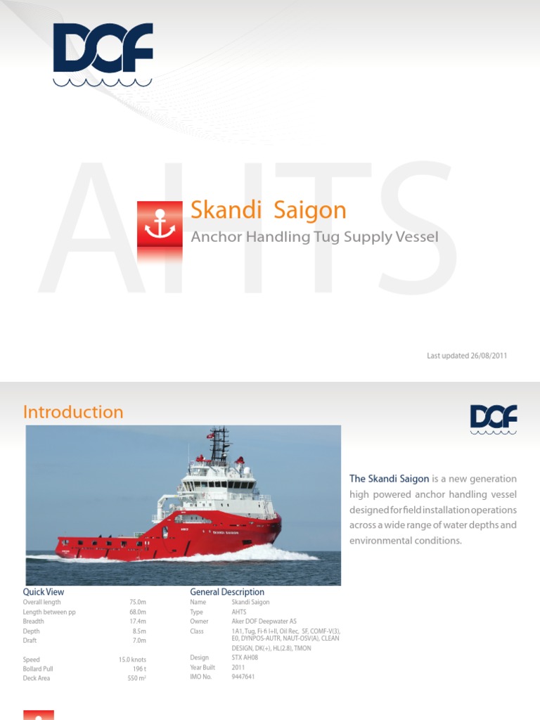 Skandi Saigon 2 | PDF | Crane (Machine) | Anchor
