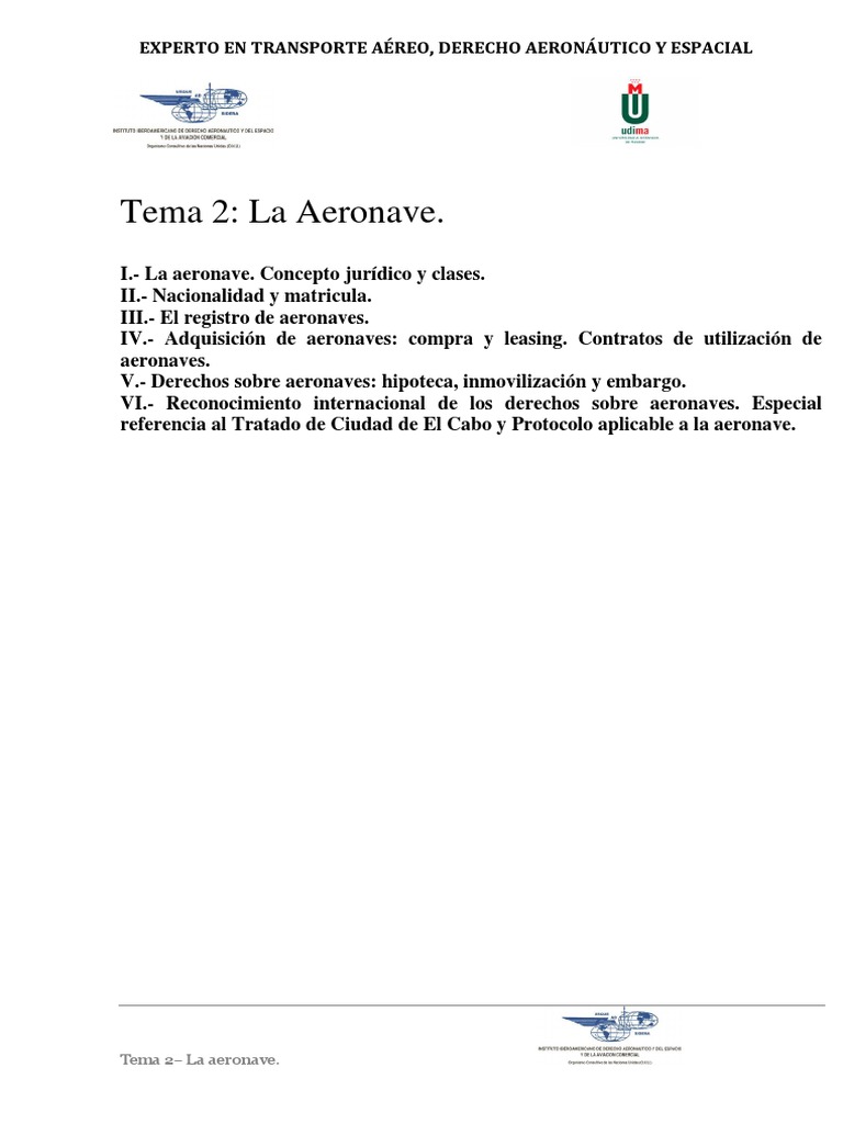 Unidad Didáctica 2 La Aeronave | PDF | Propiedad | Aeronave