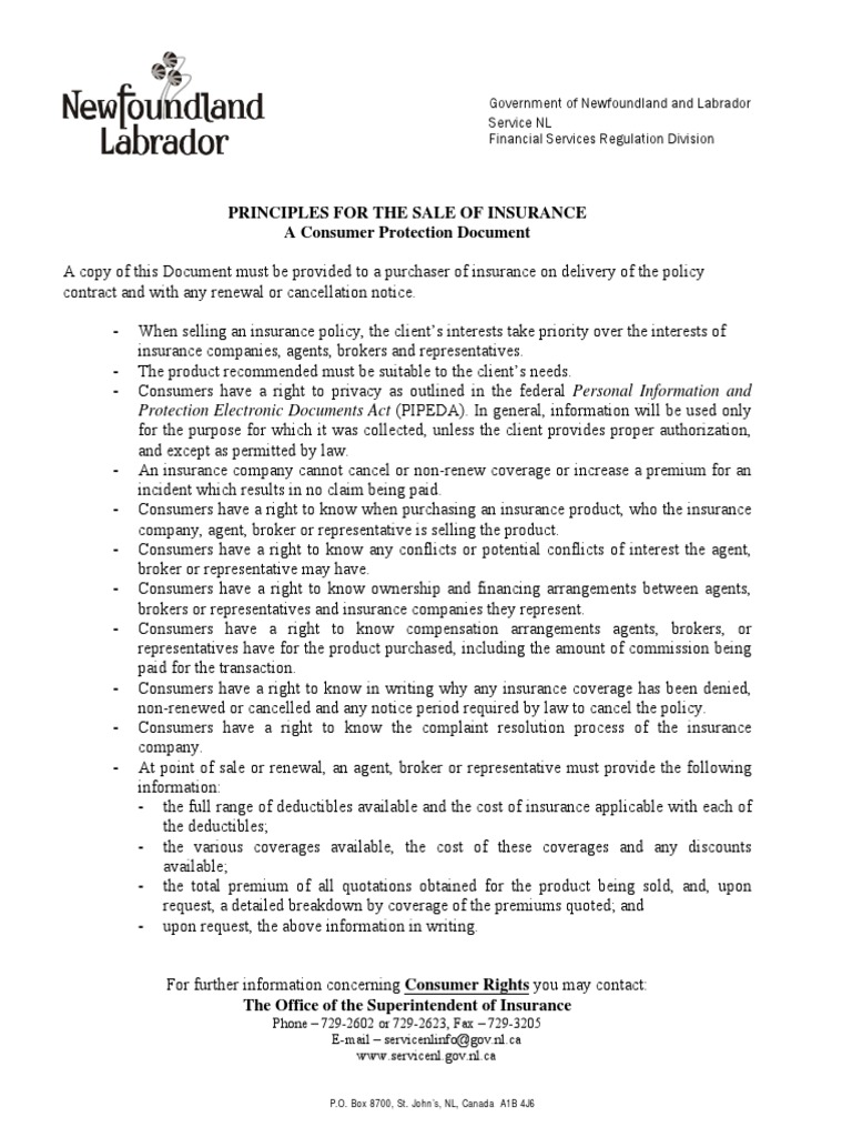 Forms PDF Principles Sale of Insurance | PDF | Insurance | Private Law