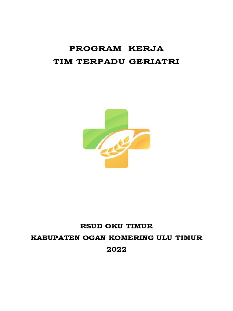 Program Kerja Tim Terpadu Geriatri Tahun 2022 | PDF