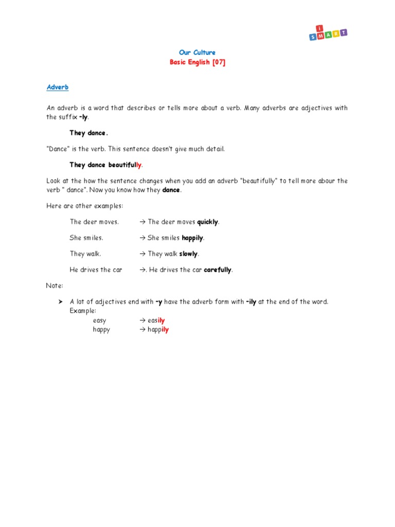 Our Culture: They Dance | PDF | Adverb | Verb