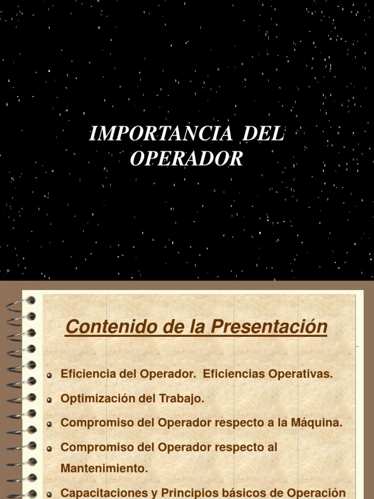 Importancia Del Operador | PDF
